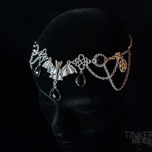 Vampire Ball Gothic Wedding Elven Headpiece Forhead Jewelry Tiara ...