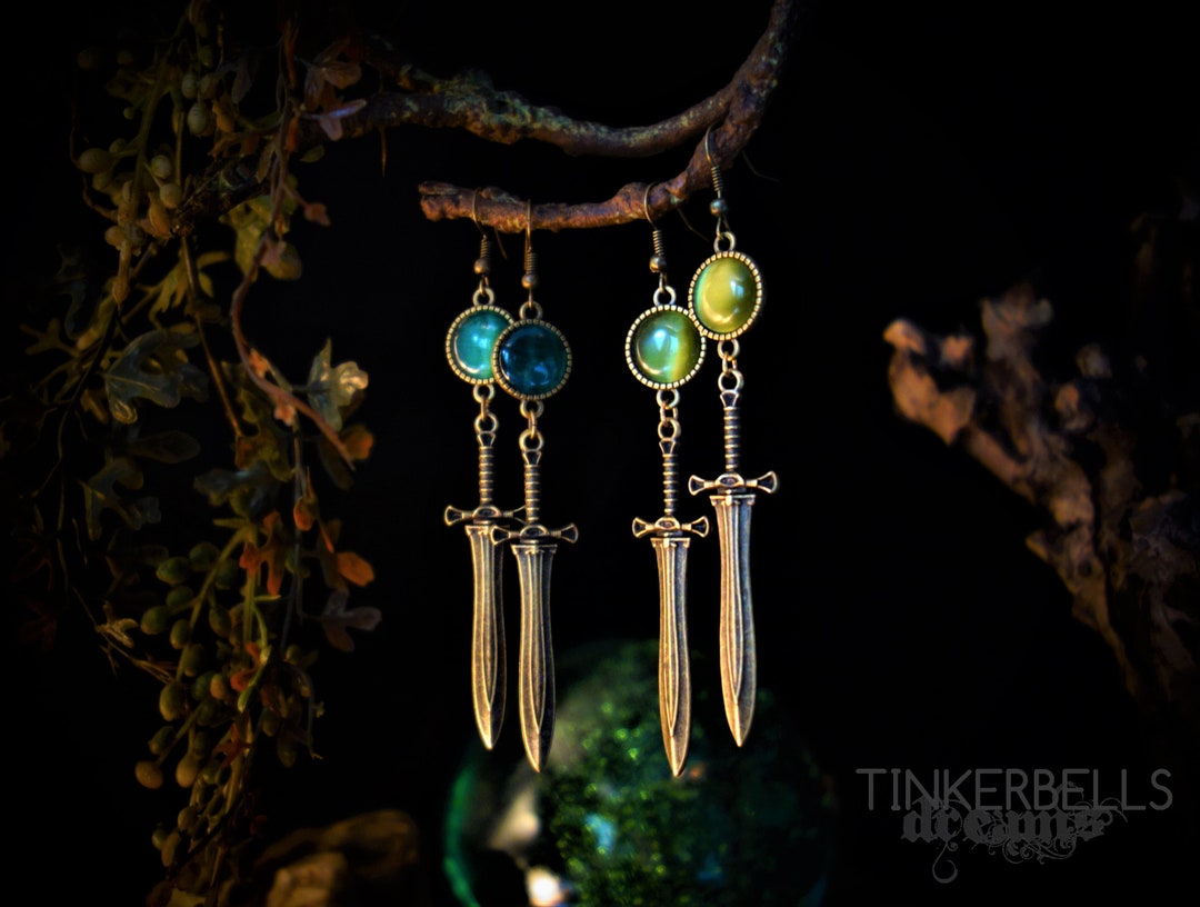 Earrings Warrior Dagger Sword Pagan Celtic Wicca Wiccan Witchy Medieval ...