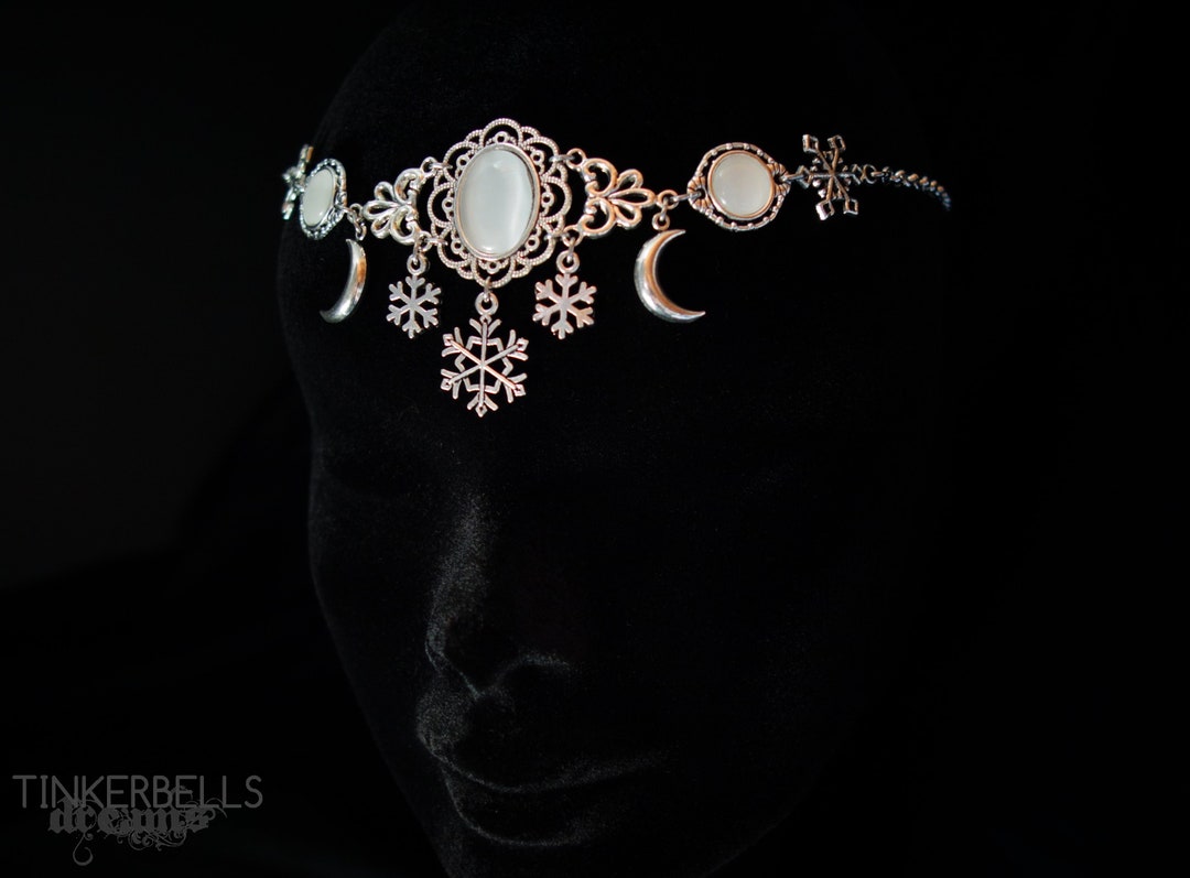 Fairy Wedding Elven Headpiece Elsa Forehead Jewelry Snowflake Snow ...