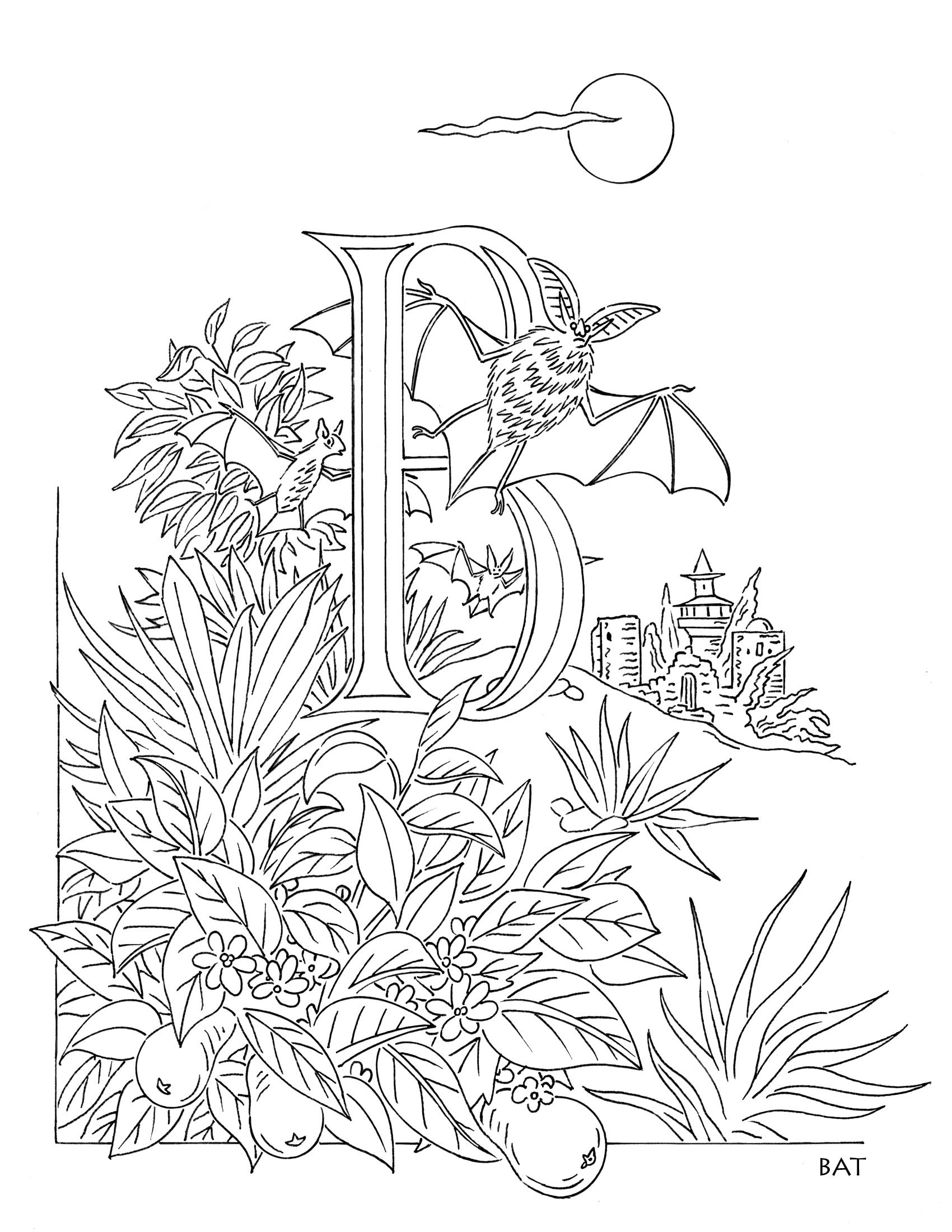 Nature Alphabet Coloring Book - Etsy