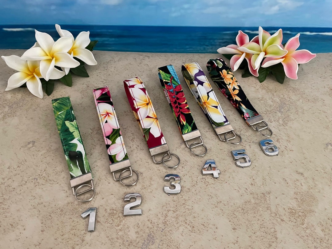 Hawaiian Keyfob Hawaiian Keychain Hawaiian Fabric Keyfob Hawaiian ...