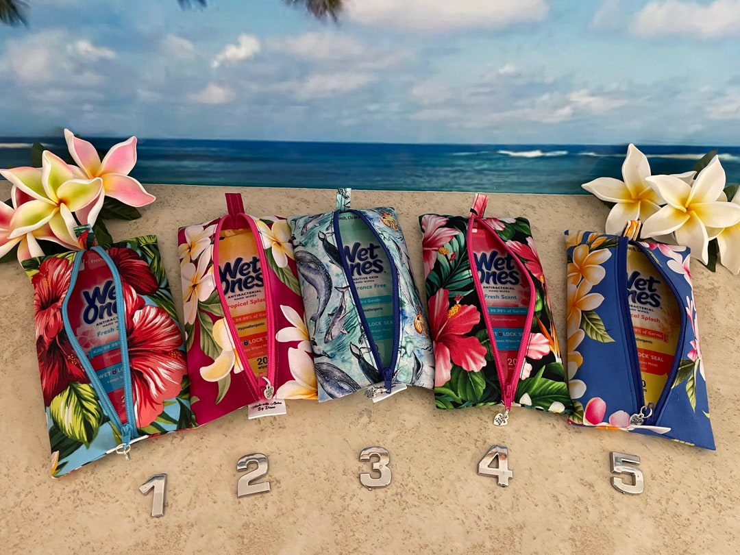 Hawaiian Wet Ones Zipper Pouch ~ Zipper Pouch for Antibacterial Hand ...