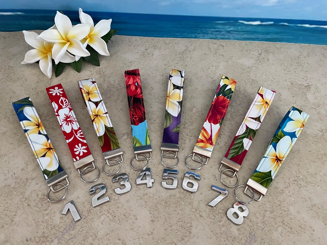 Hawaiian Key Fob ~ Hawaiian Keychain ~ Hawaiian Fabric Key Fob ...