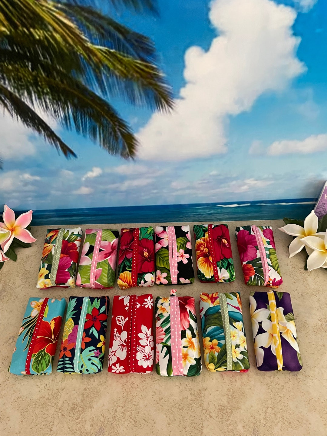 Hawaiian Tissue Case ~hawaiian Fabric Travel Tissue Case ~ Aloha Tissue ...