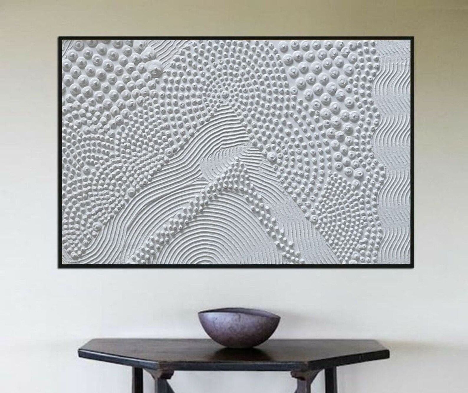 White Rich Texture Painting Oversize Wall Art Rich Texture | Etsy