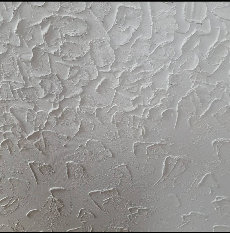 White Rich Texture Extra Large Original Art Canvas Abstract - Etsy