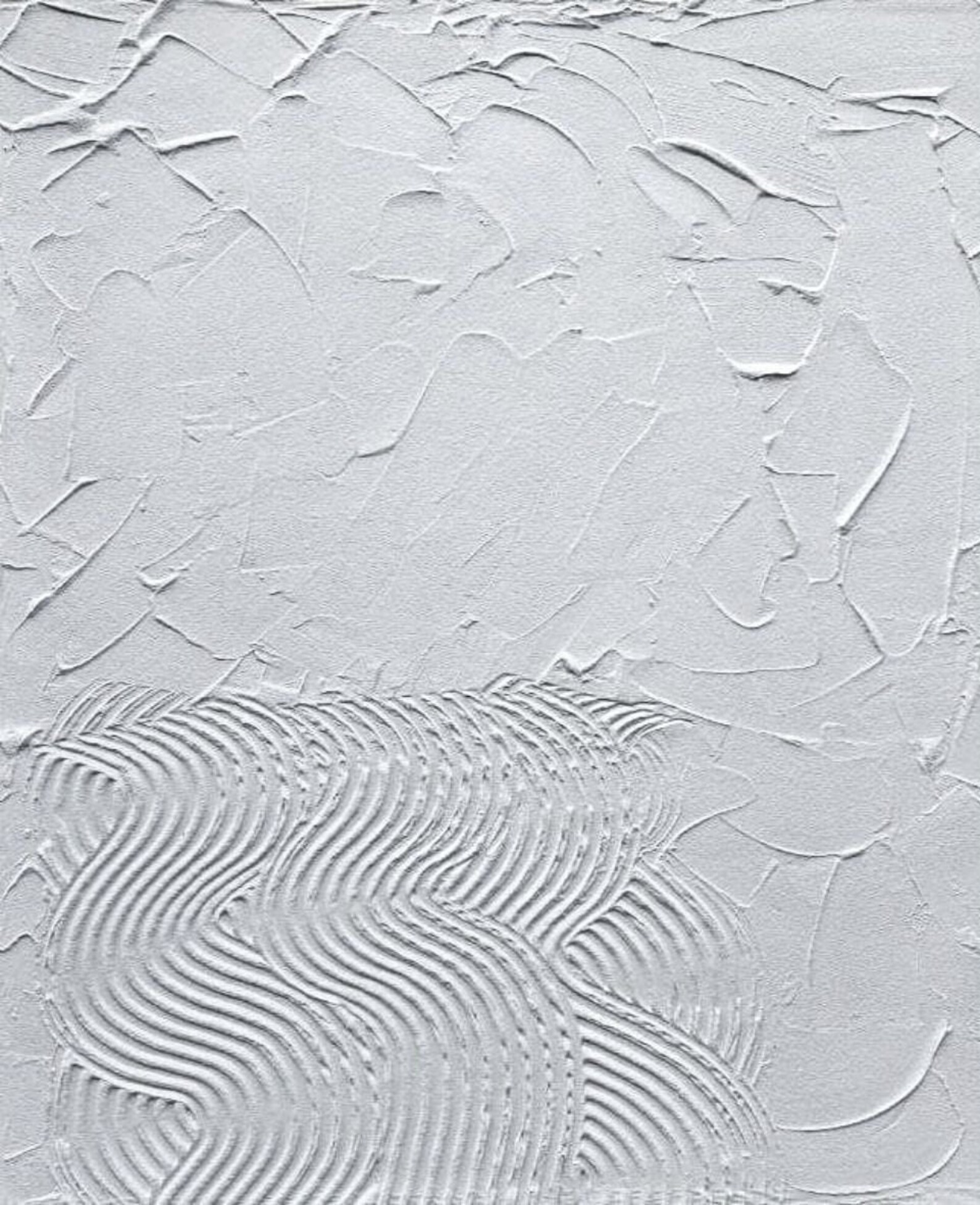 White Rich Texture Extra Large Original Art Canvas Abstract | Etsy