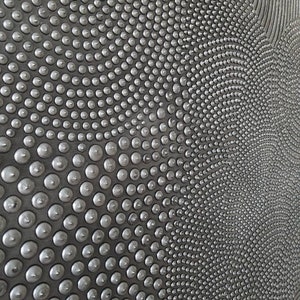 Silver Vintage 3D Point & Line Painting Oversize Wall Art Rich Texture ...