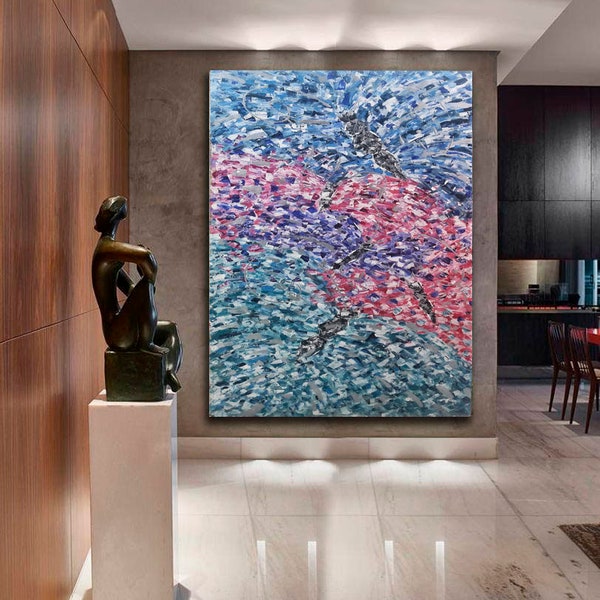 Large Colorful Art - Etsy