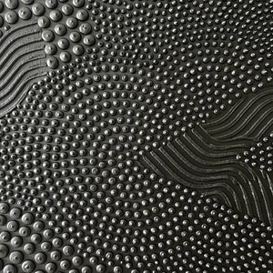 Black 3d Point & Line Painting Oversize Wall Art Rich Texture ...