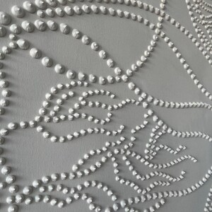 Extra Large Off-white Painting 3d Dots Monochrom Abstract Natural Wall ...