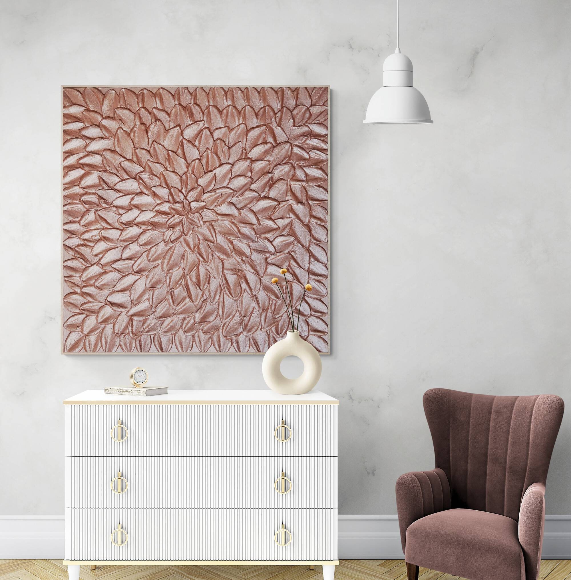 Metallic Paint Wall Hot Pink