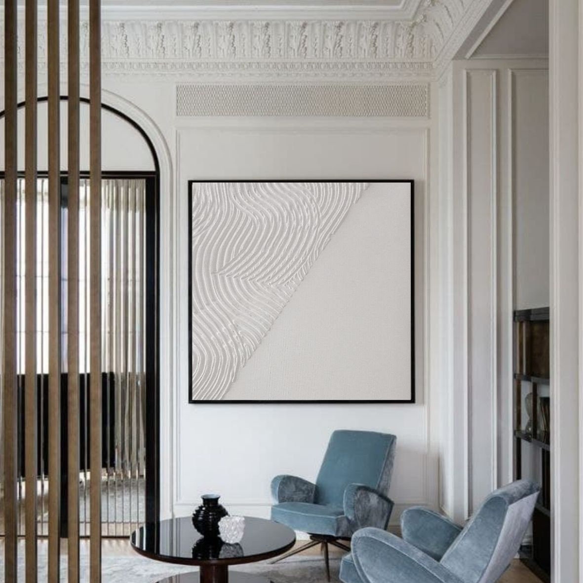 Rich White Texture Large Painting Oversize Monochrome - Etsy