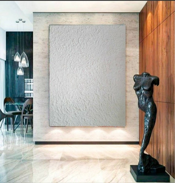 Extra Large White Rich Texture Original Art Canvas Abstract | Etsy
