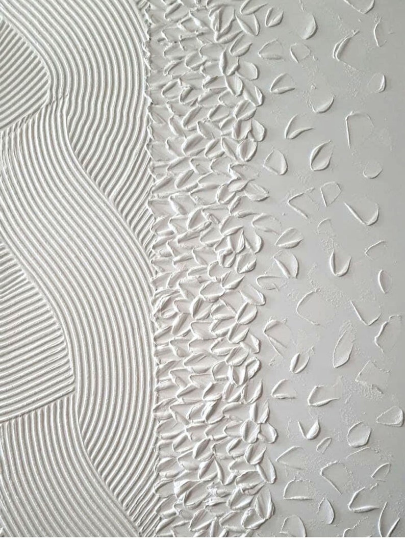 Buy Extra Large White Textured Wall Art Abstract 3D Painting Modern ...