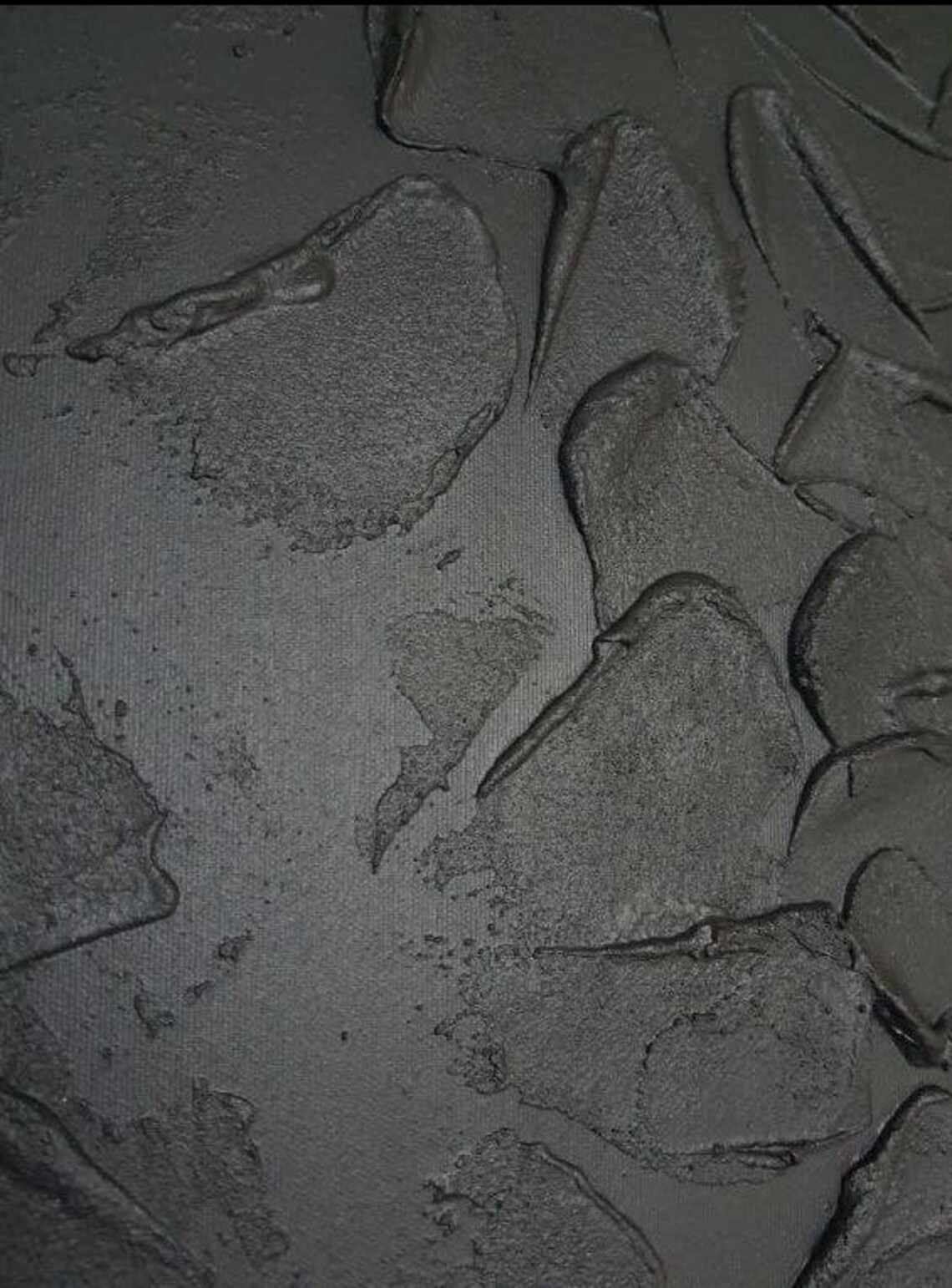 Black Extra Large Original Rich Texture Art Canvas Abstract - Etsy