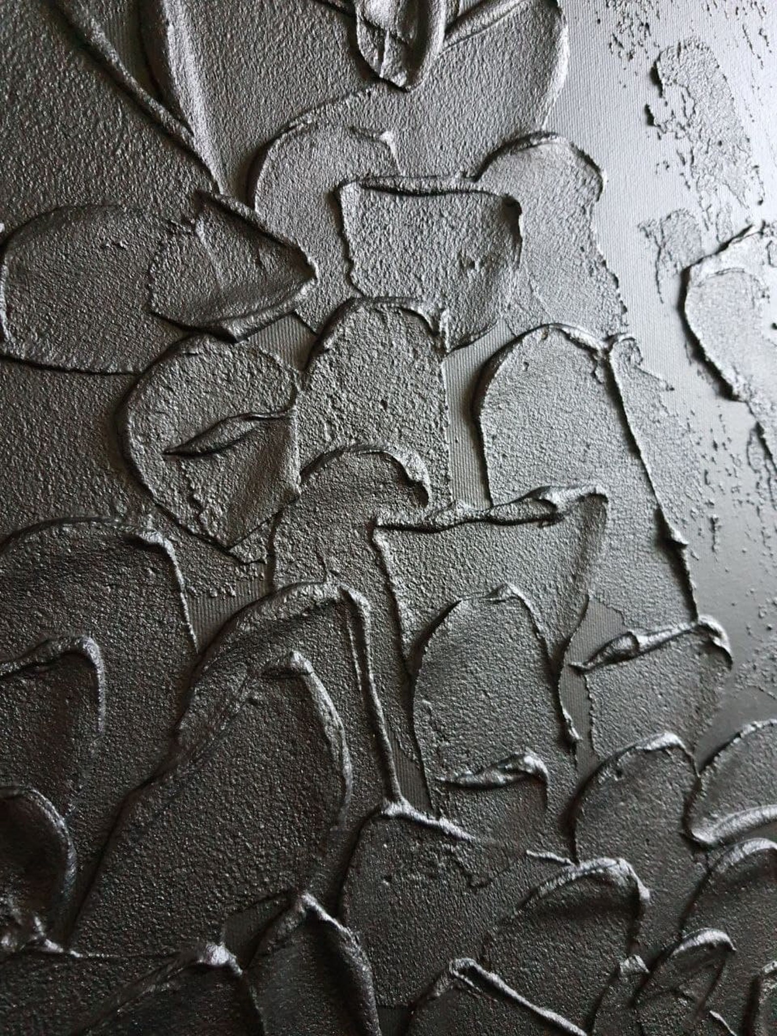 Black Rich Texture Painting Oversize Wall Art Rich Texture - Etsy