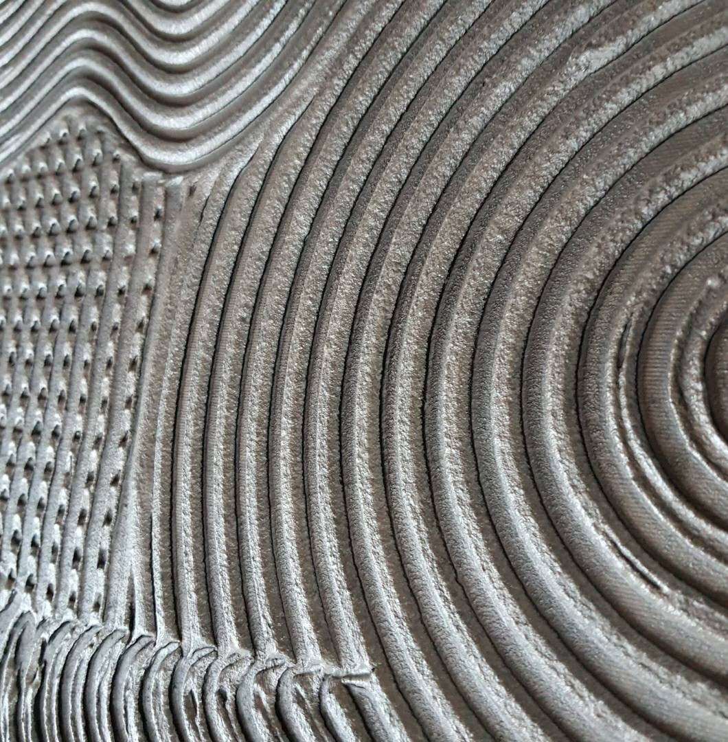 Large White Silver Rich Texture with patina Vintage Abstract | Etsy