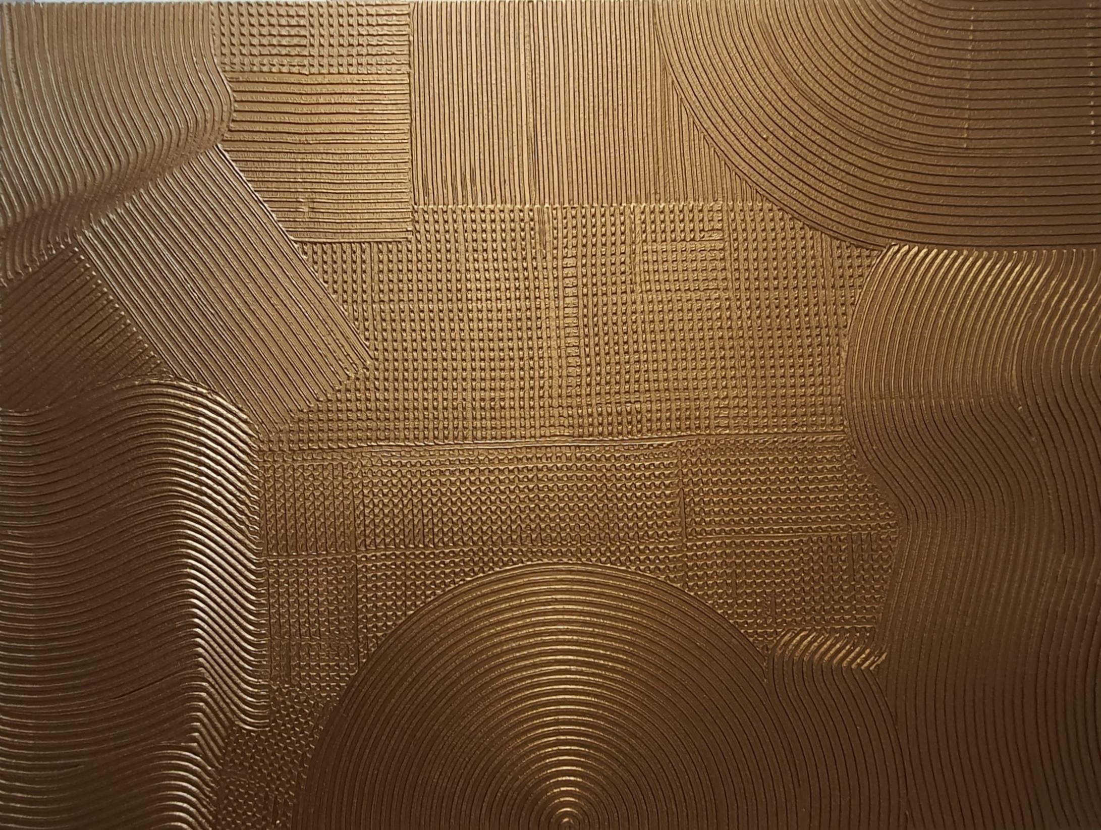 Large Painting Bronze Abstract Rich Metallic Texture - Etsy