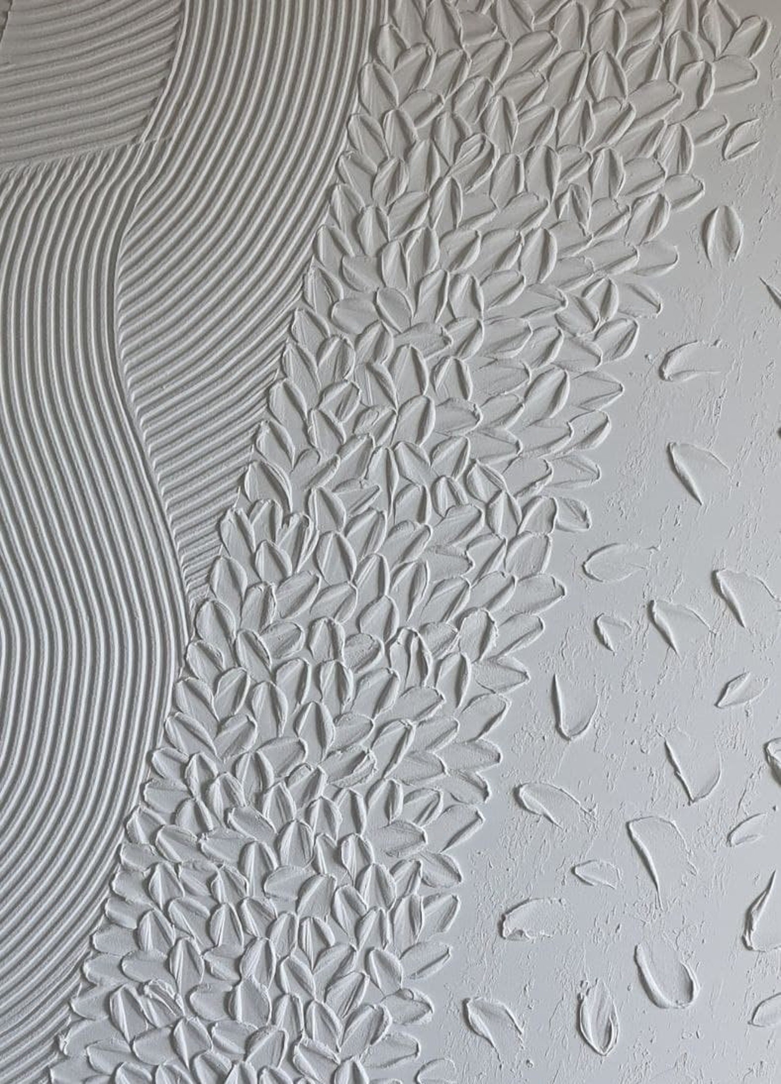 White Rich Texture Extra Large Original Art Canvas Abstract - Etsy