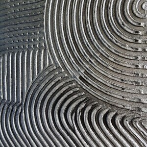 Large Painting Silver Vintage Oversize Texture Metallic | Etsy