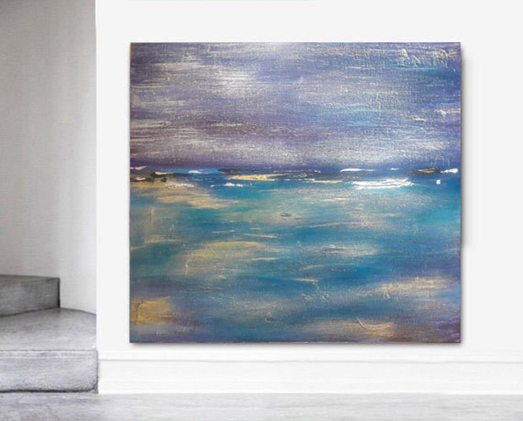 Large Painting, Oversize Abstract Landscape, Wall Art Living Room ...