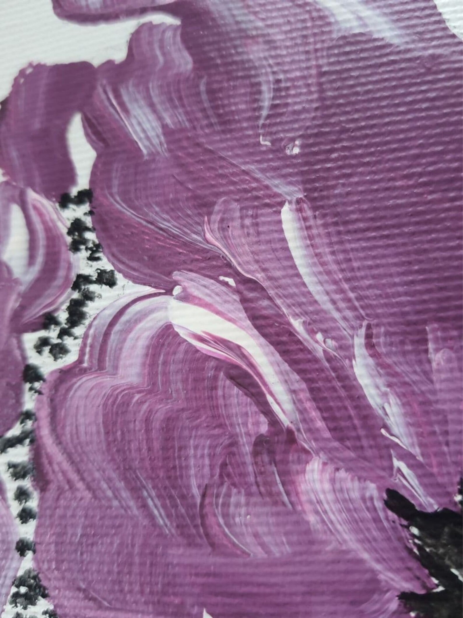 Large Painting Oversize Set of 2 Mauve Abstract Floral Wall | Etsy