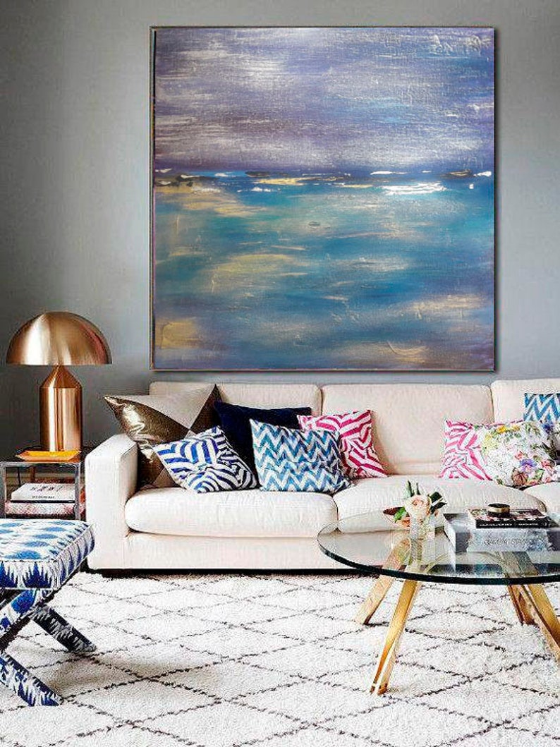 Large Painting Oversize Abstract Landscape Wall Art Living | Etsy