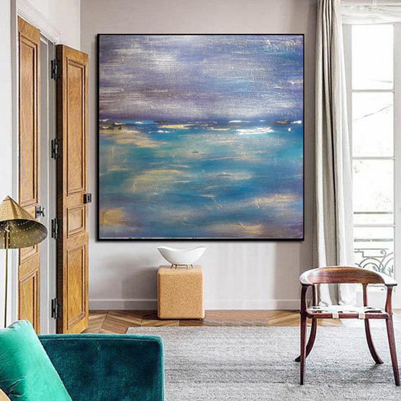 Large Painting Oversize Abstract Landscape Wall Art Living | Etsy