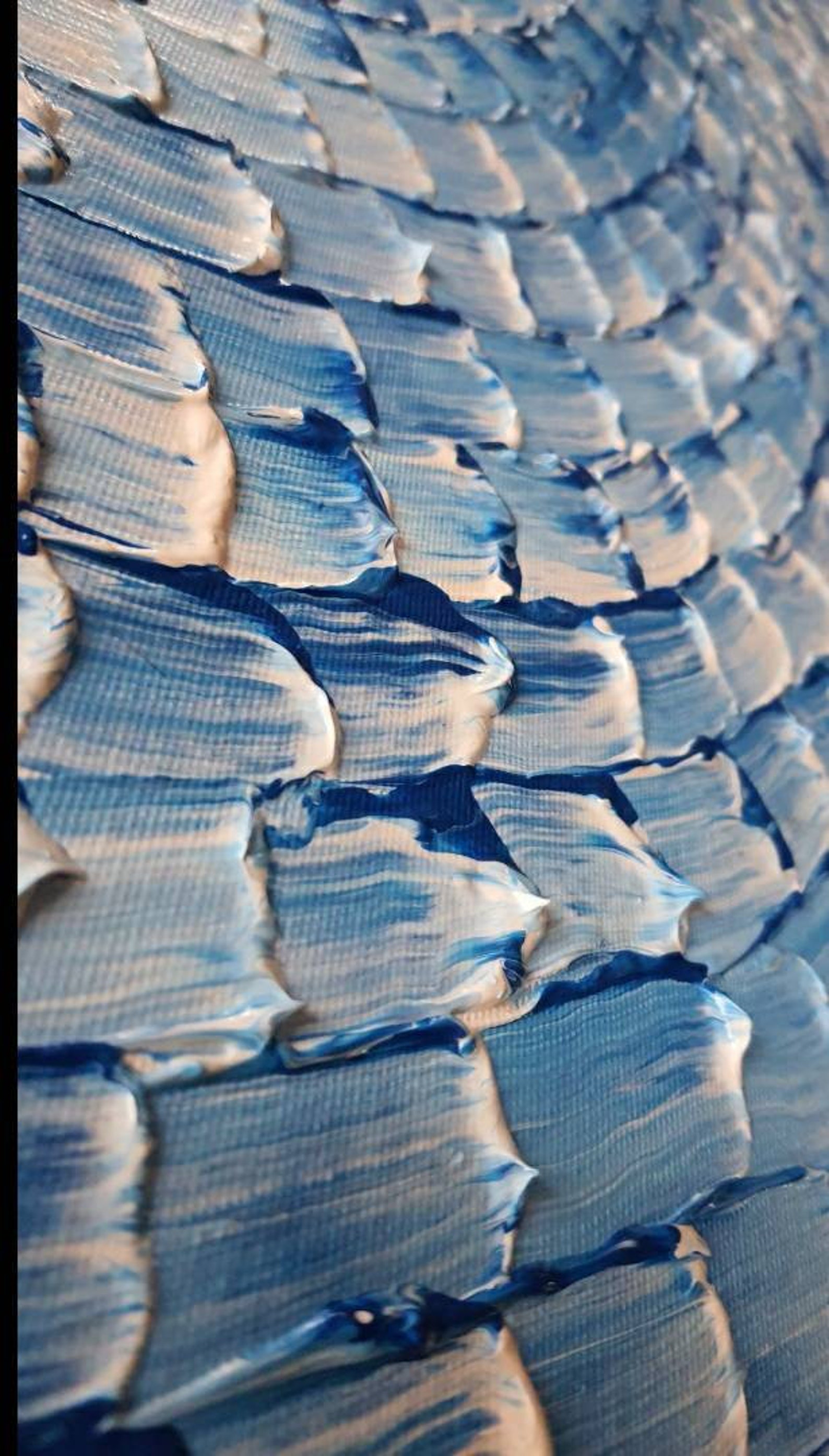 Extra Large Blue White Abstract Original Acrylic Art Canvas - Etsy