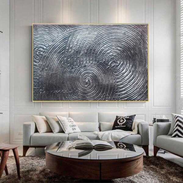 Silver Abstract Art - Etsy