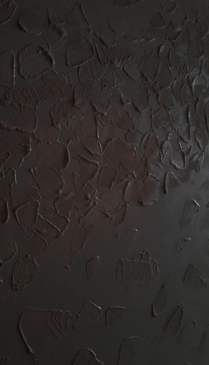 Black Extra Large Original Rich Texture Art Canvas Abstract | Etsy