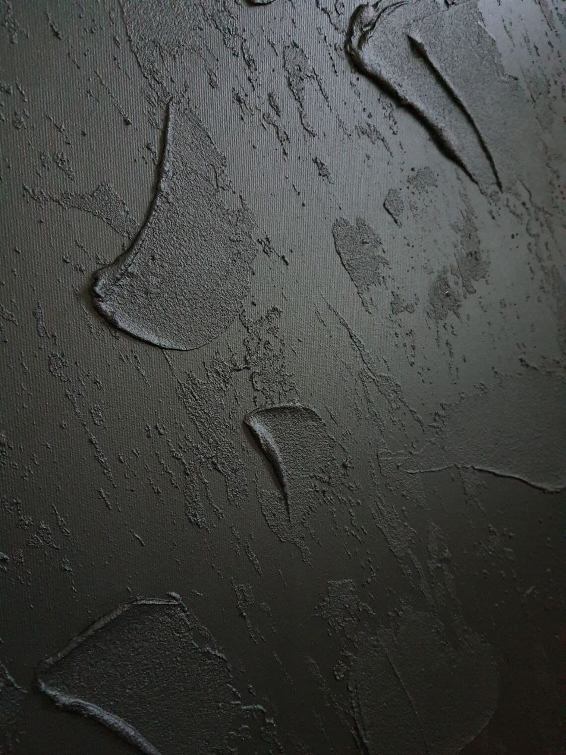 Black Rich Texture Painting Oversize Wall Art Rich Texture - Etsy