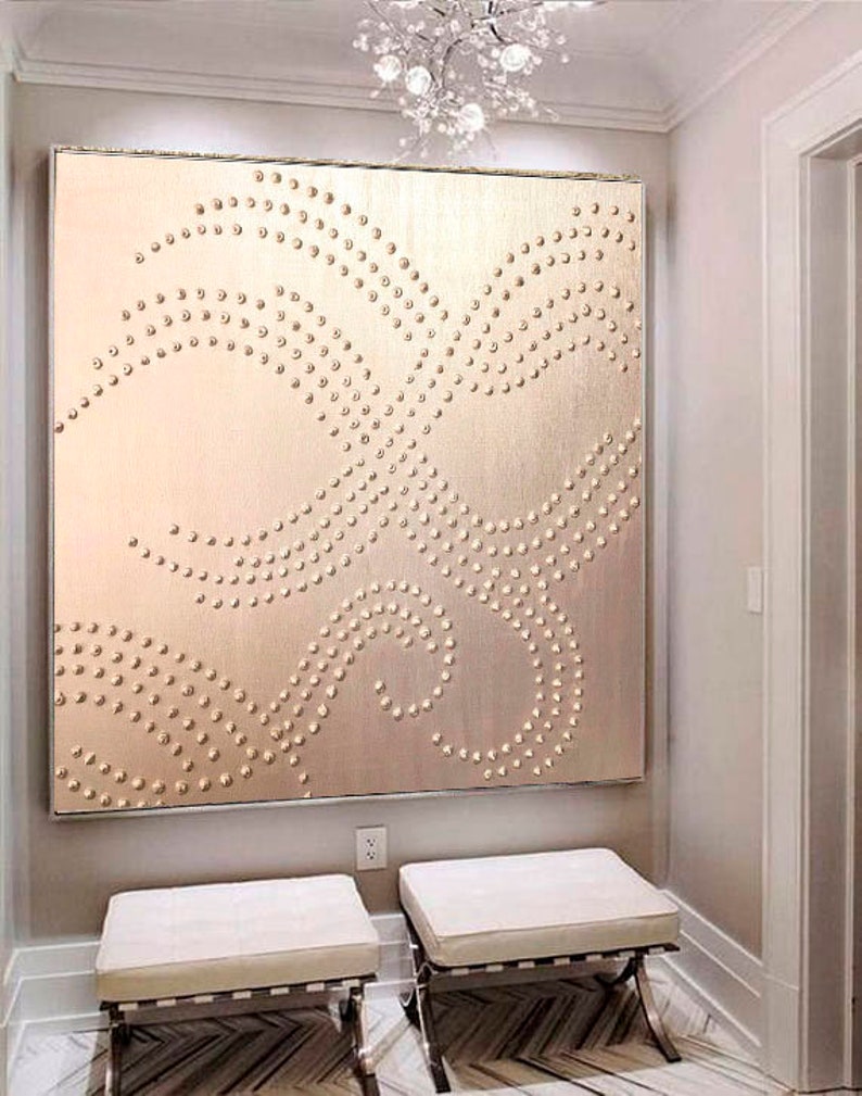 Large Pearl Color Painting Gold Metallic Shade 3D Texture - Etsy