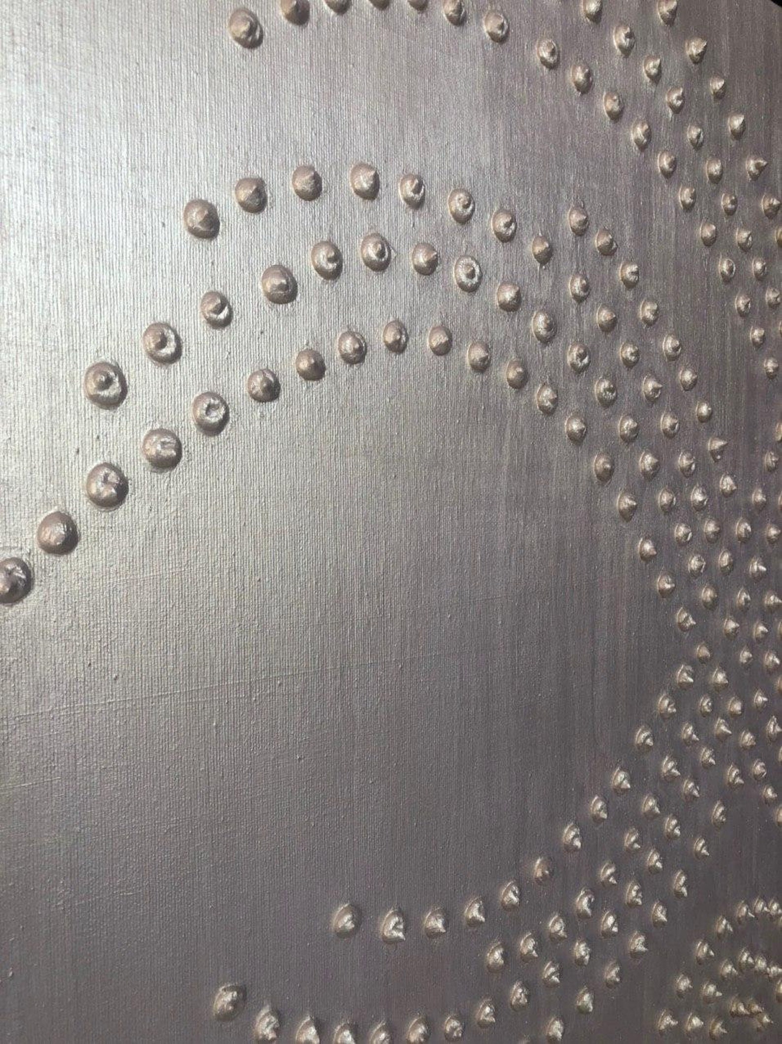 Large Pearl Color Painting in Silver Shade 3D Texture Oversize - Etsy