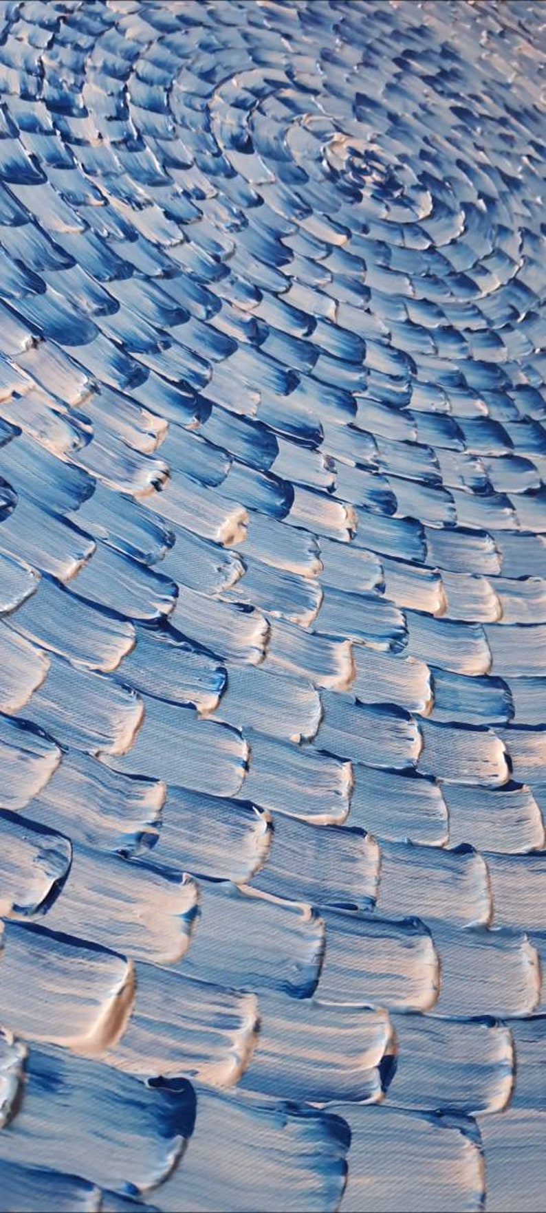 Extra Large Blue White Abstract Original Acrylic Art Canvas - Etsy