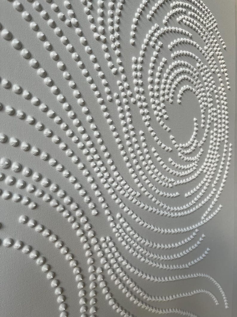 Extra Large 3D Dots Texture Wall Art: Set of 2 Abstract Plaster ...