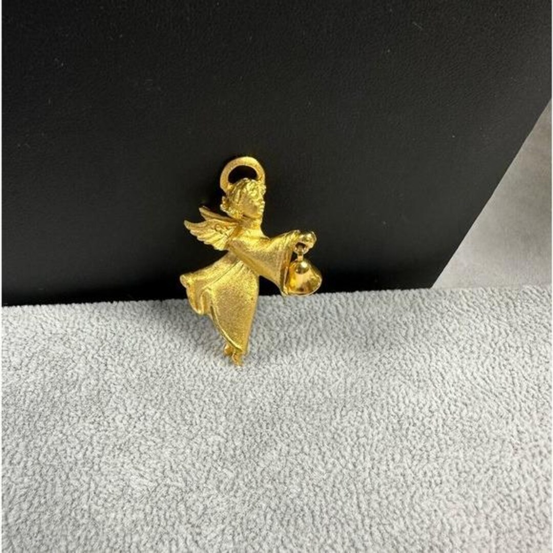 Vintage Robyn Rush RR Angel Bell Pin Brooch Gold Tone - Etsy