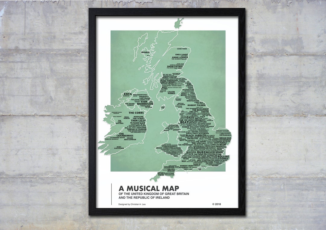 Discover the Best of British Music With Our Cool Britannia Music Map ...