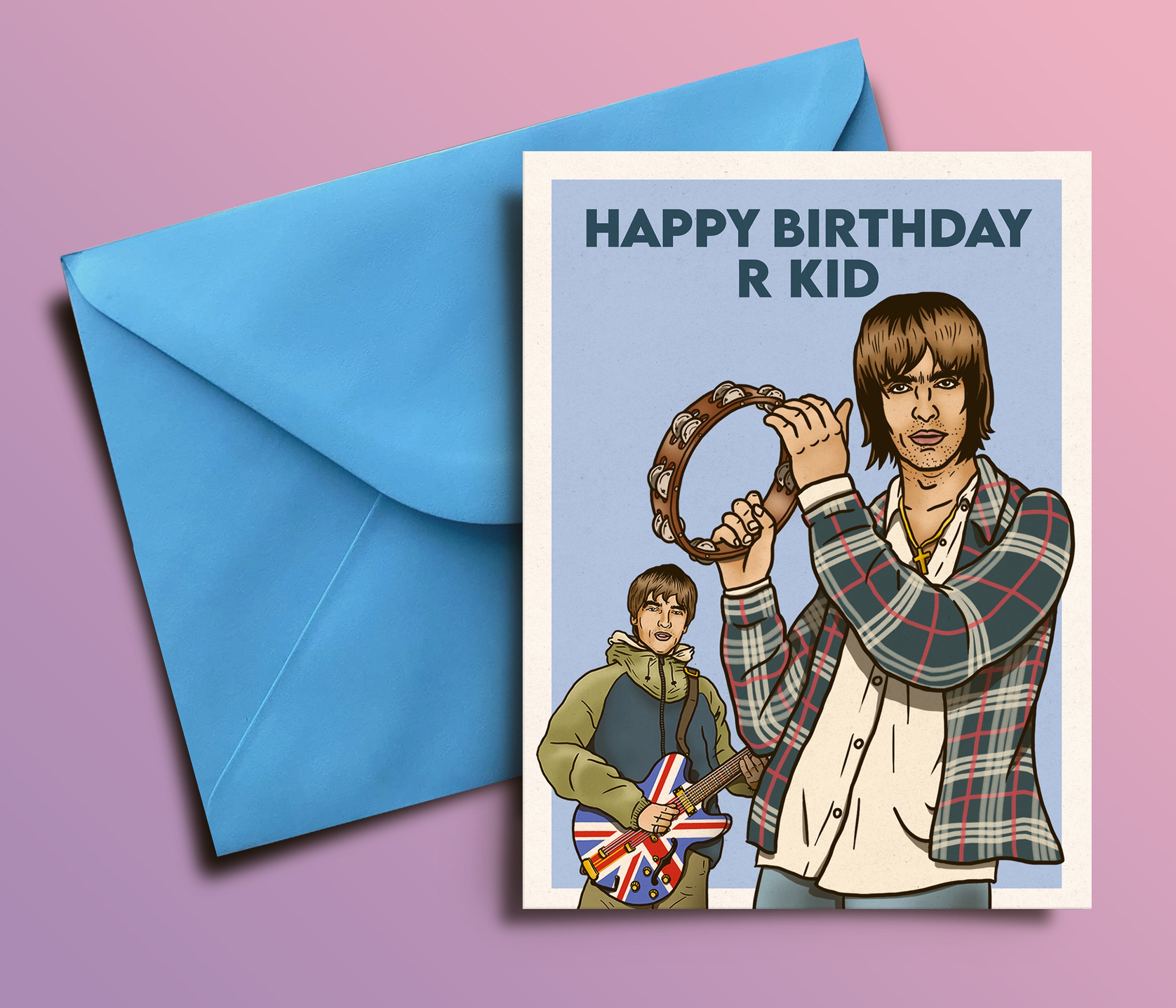 Oasis 'happy Birthday R Kid' A5 Greeting Card With Blue Envelope, Liam ...