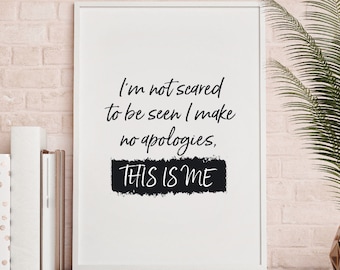Greatest Showman This is Me Art Printable This is Me Poster - Etsy Canada