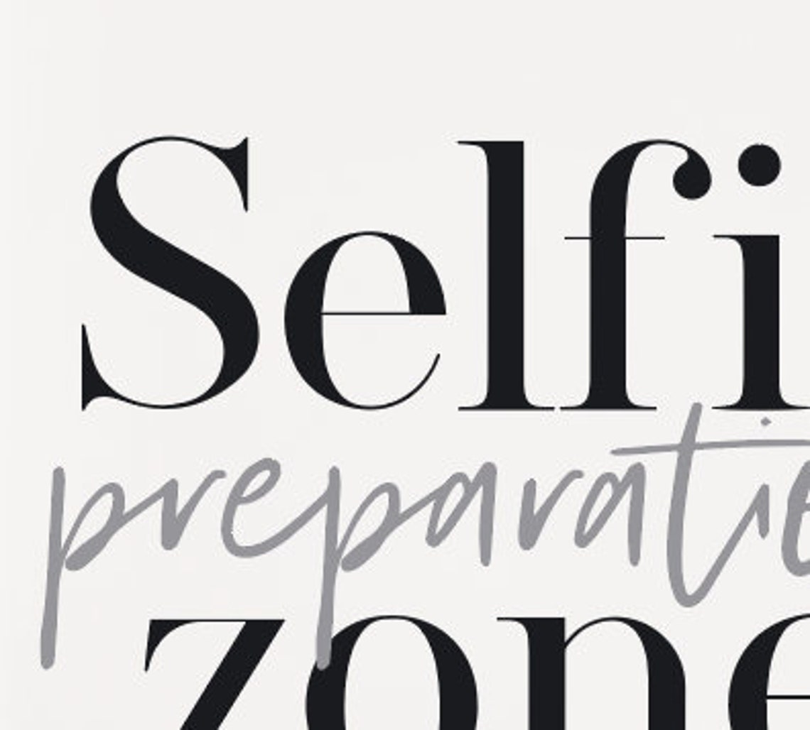 Selfie Preparation Zone, Digital Download, DIY Instant Print, Vanity ...