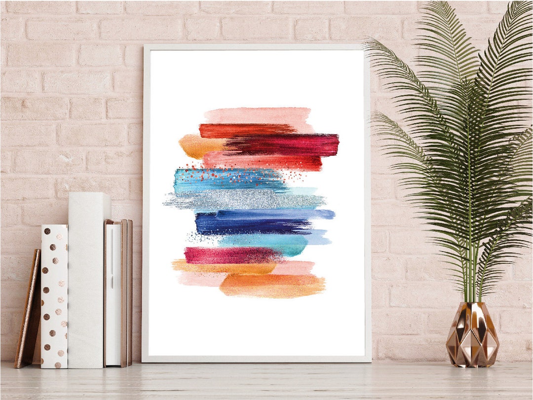 Abstract Brush Stroke Print, Printable, Digital Download, Minimalist ...