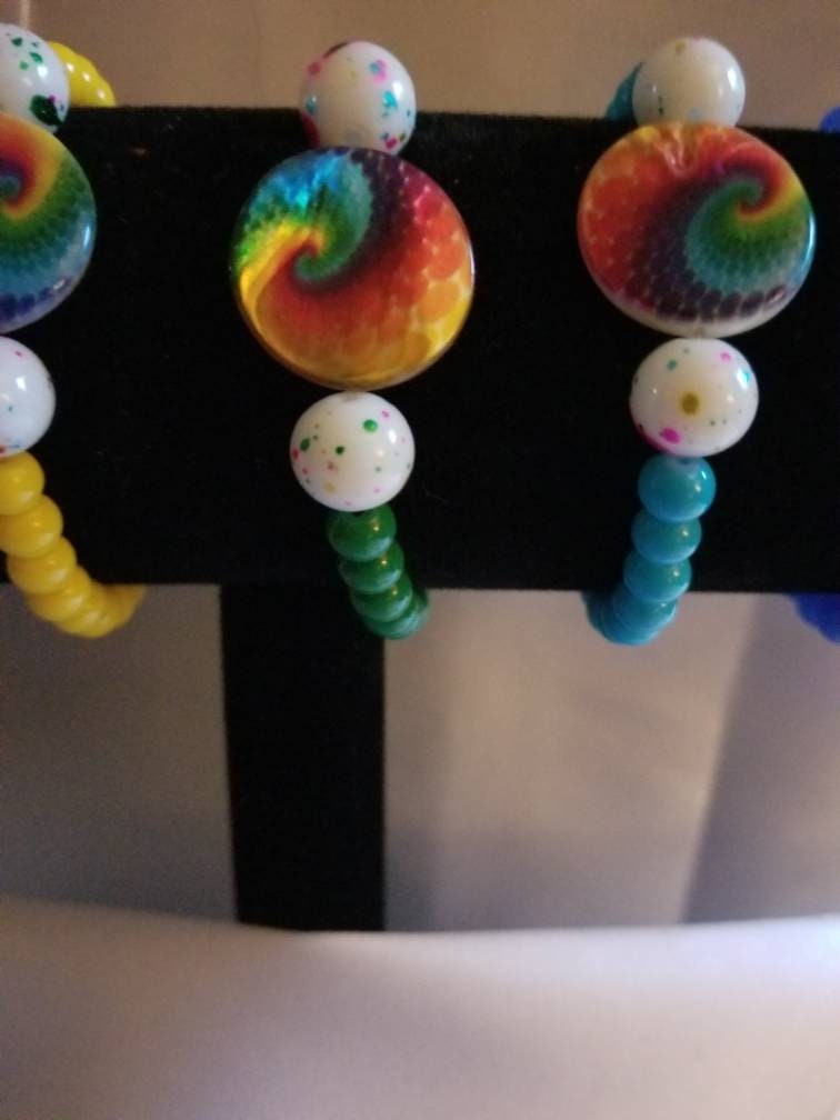 Sissy Poo Style Rainbow Stretch Bracelet - Etsy