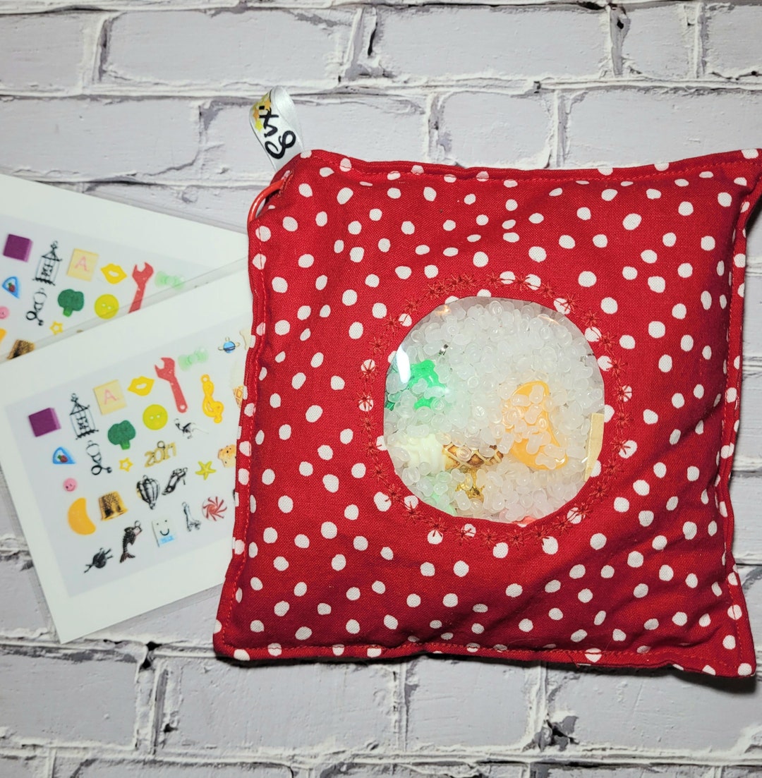 White Spots on Red Seek & Find Sensory Bag, Wow 40 Trinkets I Spy Bag ...