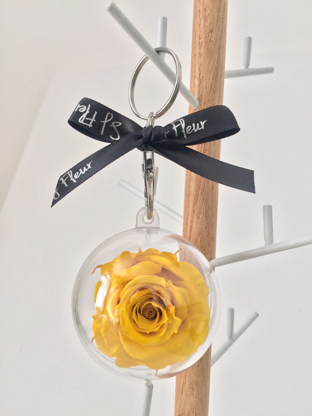 Timeless Rose Keychain Yellow - Etsy