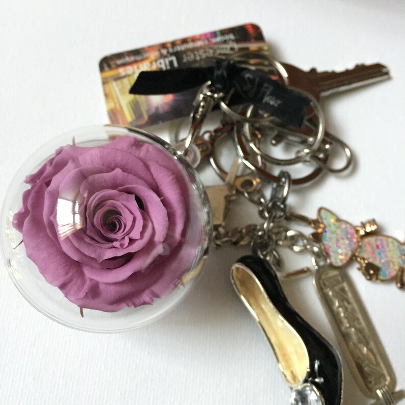 Timeless Rose Keychain Lilac - Etsy
