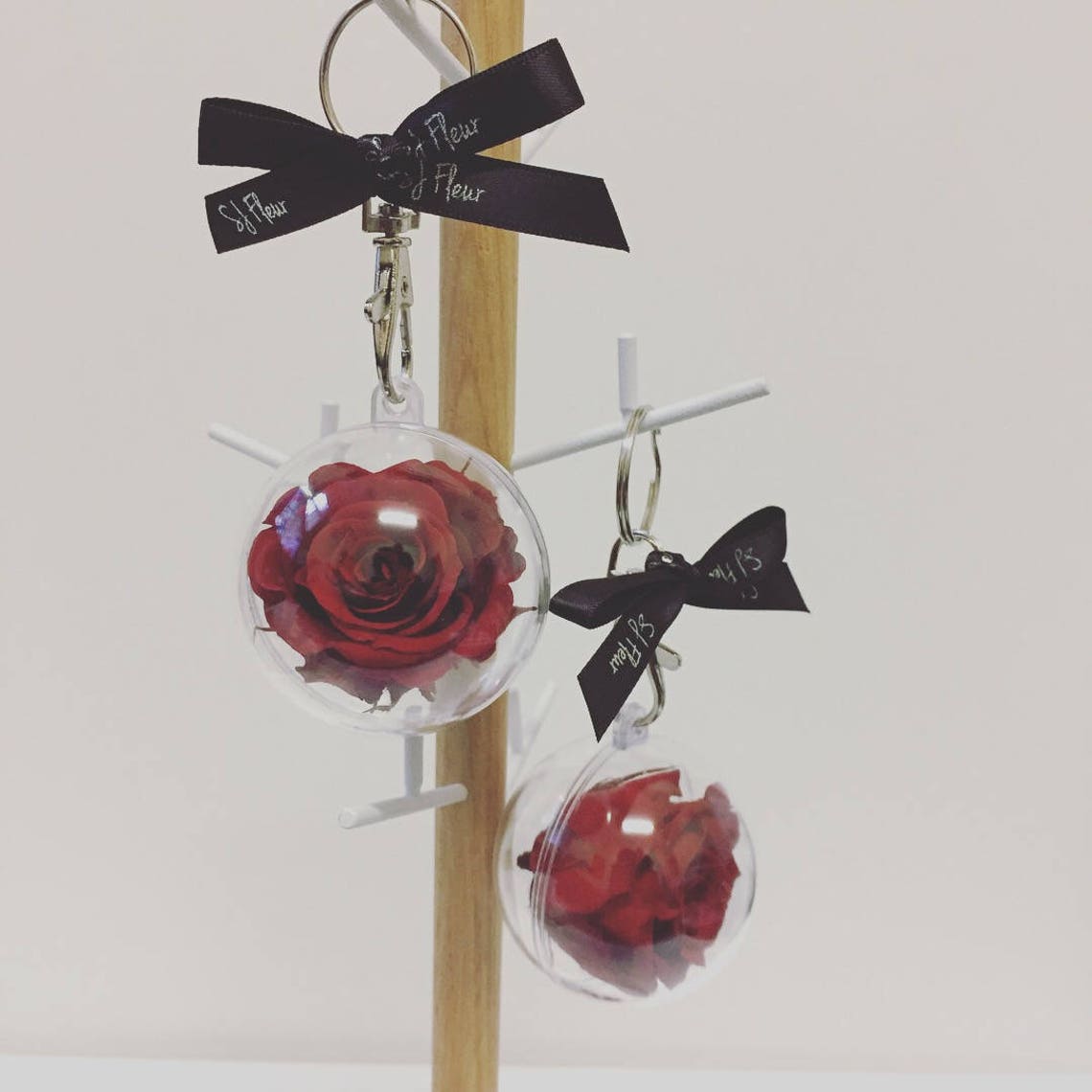 Timeless Rose Keychain - Red - Etsy