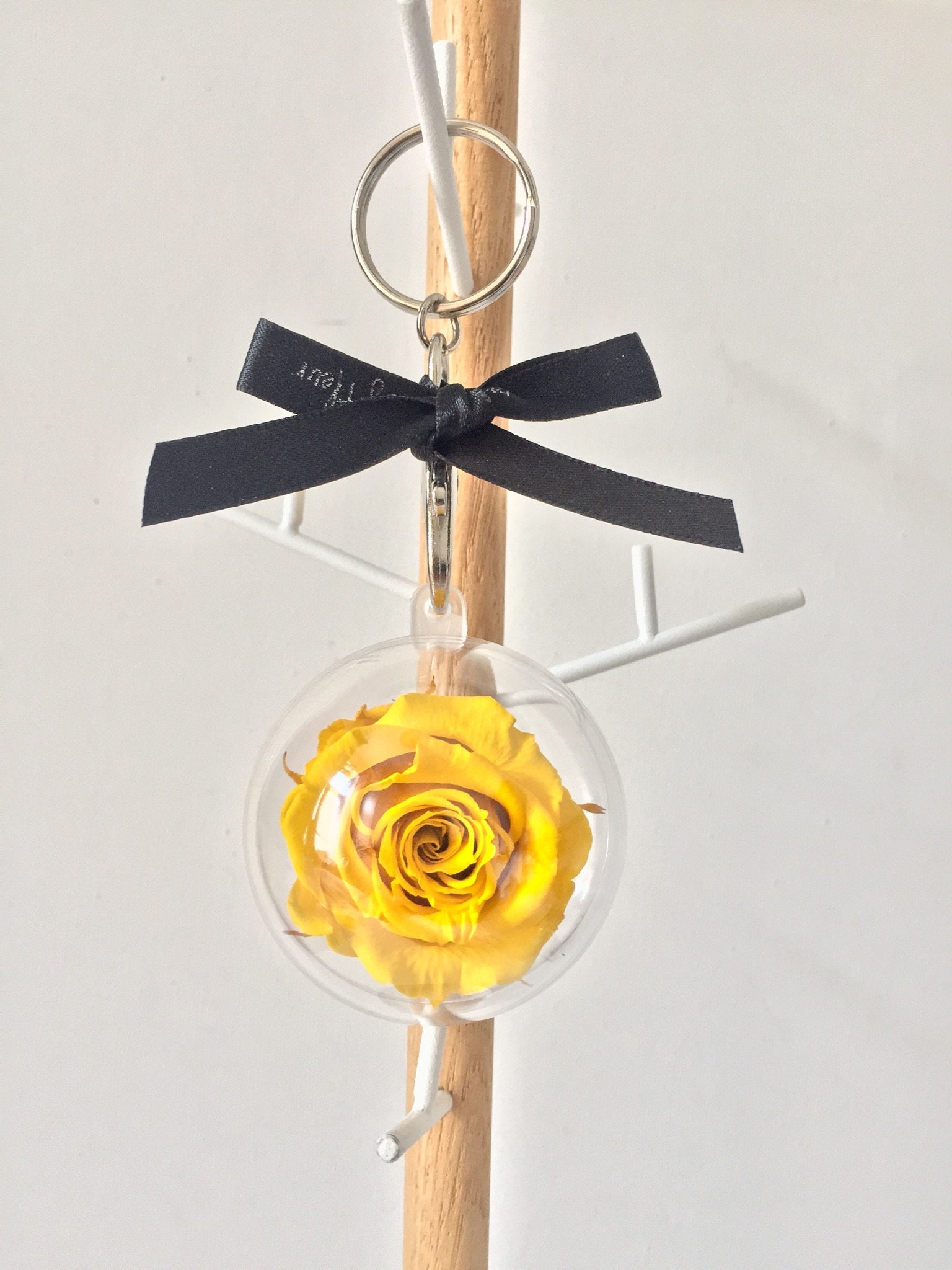 Timeless Rose Keychain Yellow - Etsy