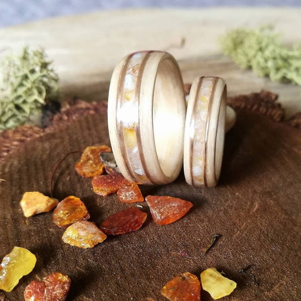 Wooden Ring Set - Etsy